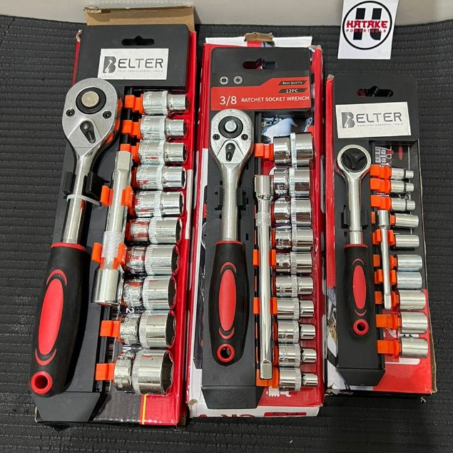 Jual Kunci Socket Set 12 pcs Kunci Shock Pas 1/2" 1/4" 3/8" kunci ...