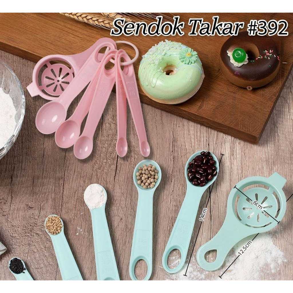 Jual Sendok Takar 392 | Sendok Takar Plastik 6 in 1 | Sendok Takaran ...
