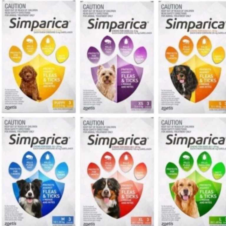 Jual Simparica Dog Obat Kutu Anjing Kunyah Scabies Demodex Caplak 10 ...