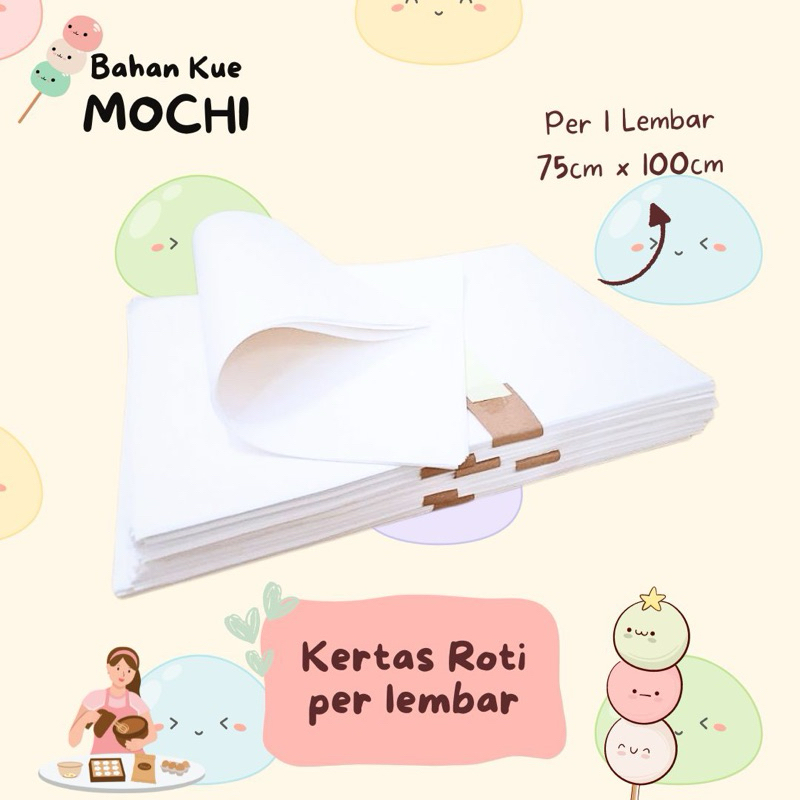 Jual Kertas Roti / Baking Paper / Kertas Roti Lembaran 75x100cm ...