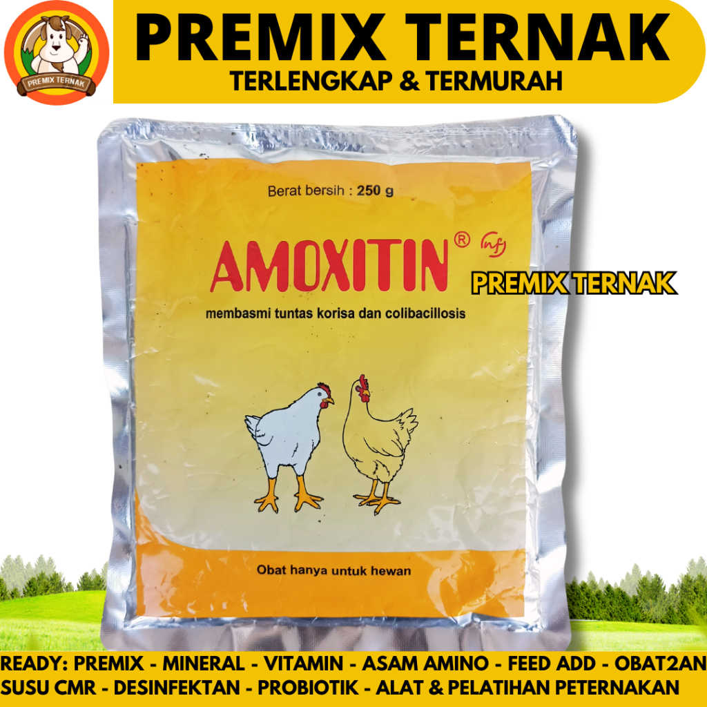 Jual AMOXITIN 250 GRAM - Obat Pilek Ngorok Snot Colibacillosis Unggas ...