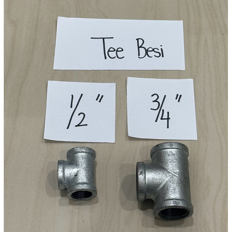 Jual (HARGA 1buah) Tee besi galvanis 1/2” inci tee vlock galvaniz 0.5 ...