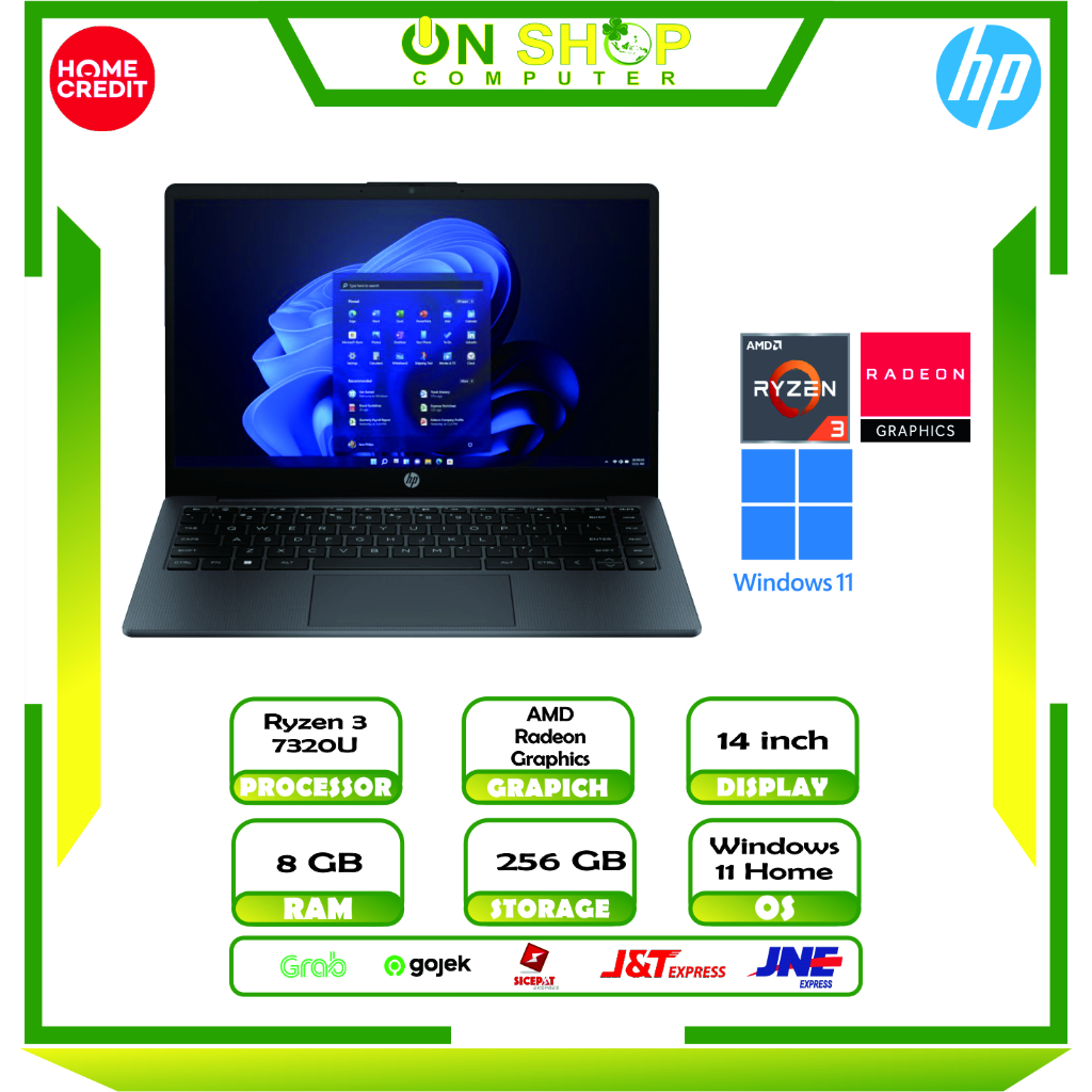 Jual HP 245 G10 AMD Ryzen 3 7320U RAM 8GB 256GB Windows 11 Dark Ash ...