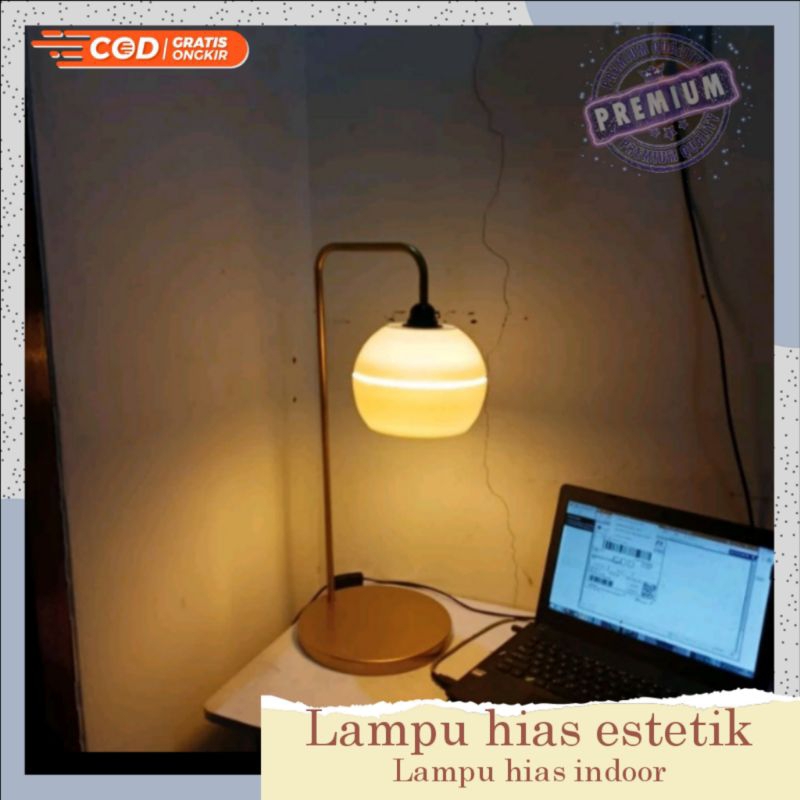 Jual floor Lamp Standing meja kap bulat - Lampu hias meja bahan besi ...
