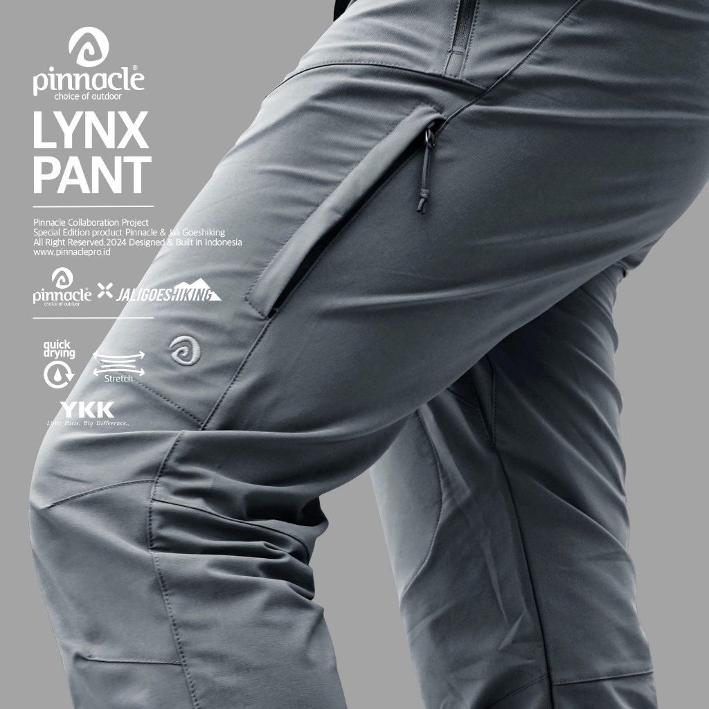 Jual Pinnacle Pro Official Lynx Pant Jali Goeshiking Series - Grey ...