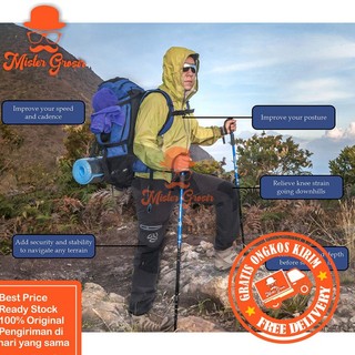 Jual Kualitas Terbaik COD Trekking Pole TL 135cm Tongkat Pendaki Gunung ...