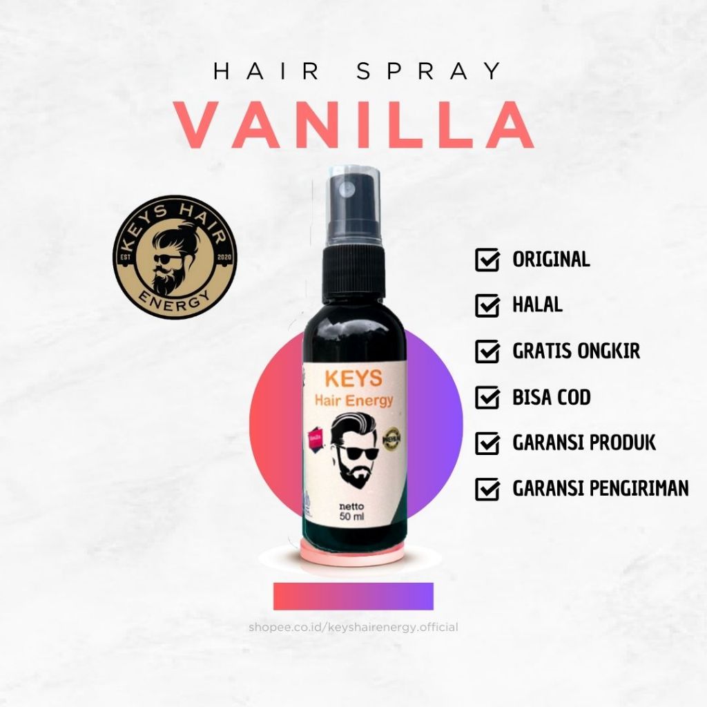 Jual KEYS HAIR ENERGY VANILLA | Minyak Rambut Spray Solusi Rambut ...