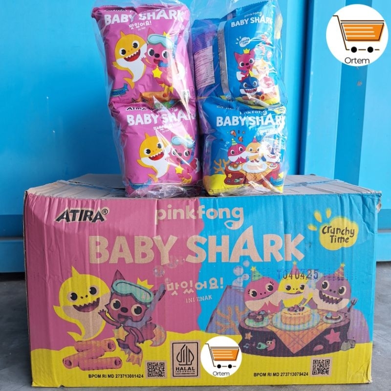 Jual BABY SHARK CIKI SNACK PINKFONG ATIRA | 1 PAK | 10 PCS | 1 DUS | 40 ...