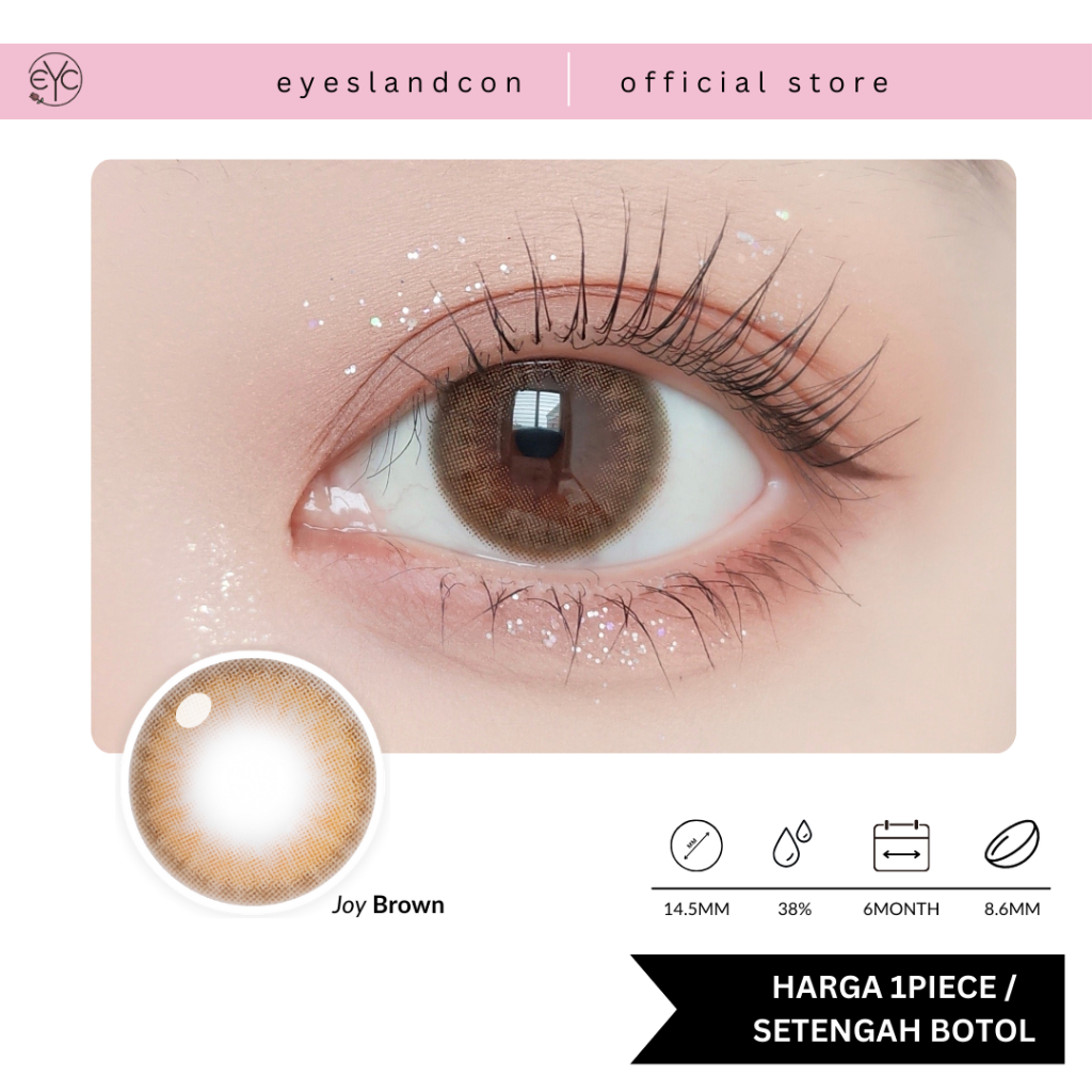 Jual Eyeslandcon - Softlens Joy Brown ( 1PCS / 1BOTOL / 1MATA ...