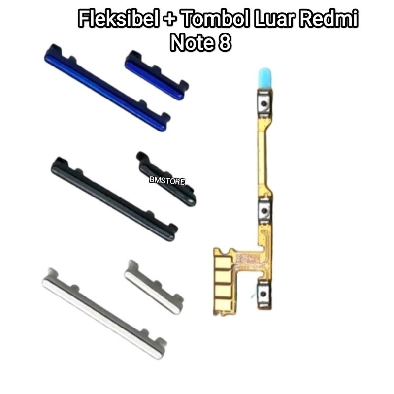 Jual FLEKSIBEL + Tombol Luar ON OFF VOLUME XIAOMI REDMI NOTE 8 FULLSET | Shopee Indonesia