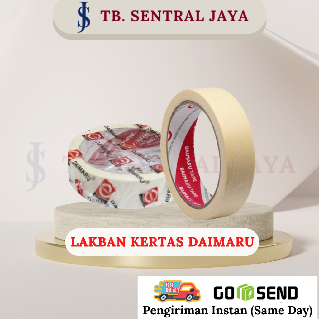 Jual Lakban Kertas Daimaru 1 Inch & 2 Inch/Isolasi Kertas/Masking Tape ...