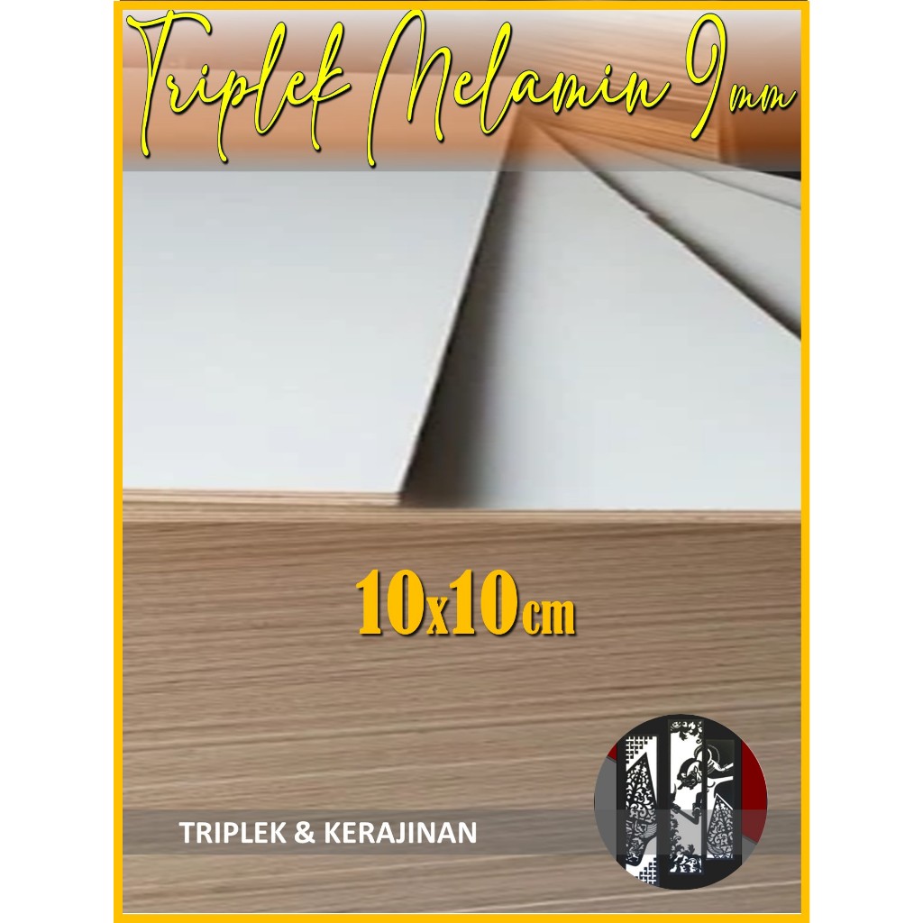 Jual Triplek Melamin Putih 9mm 10x10 cm (2 Muka | Doff-Glossy) 9 mm ...