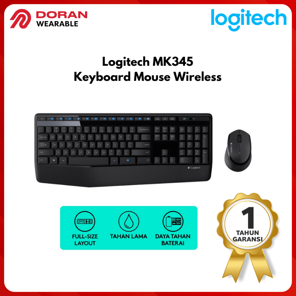 Jual Logitech MK345 Wireless Combo Keyboard Mouse - Garansi 1 Tahun ...