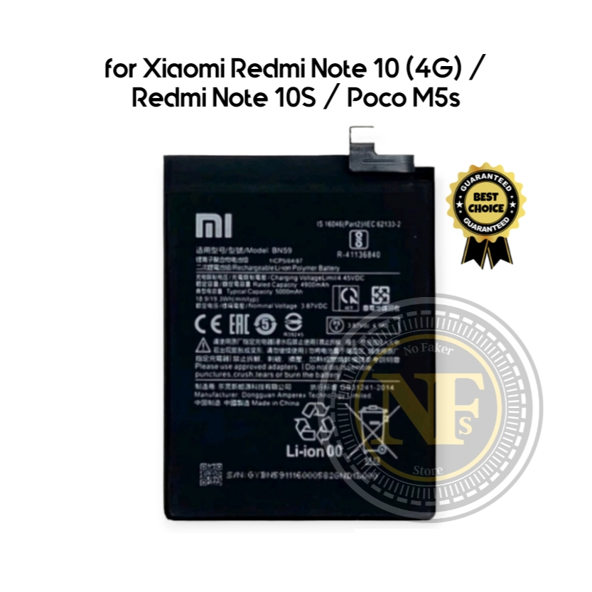 Jual Baterai Xiaomi Redmi Note 10 4G / Note 10S | Batre Poco M5s / BN59 ...