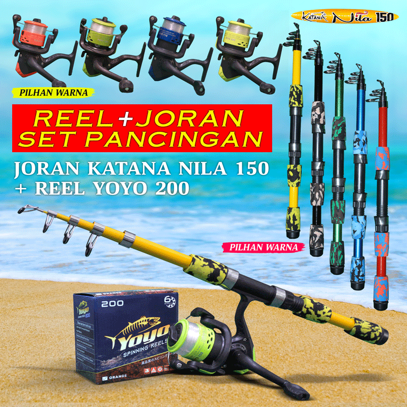 Jual Set Pancing Nila Japan style (Reel YOYO) 6 bearings | Shopee Indonesia