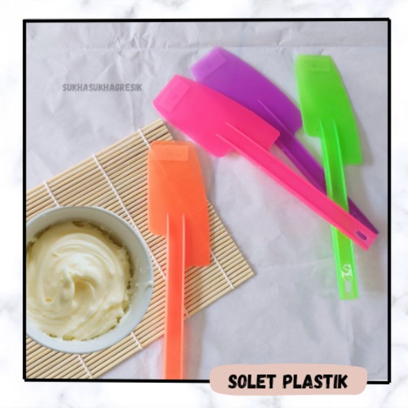 Jual SOLET PLASTIK Spatula Mengaduk Adonan Selai | Shopee Indonesia