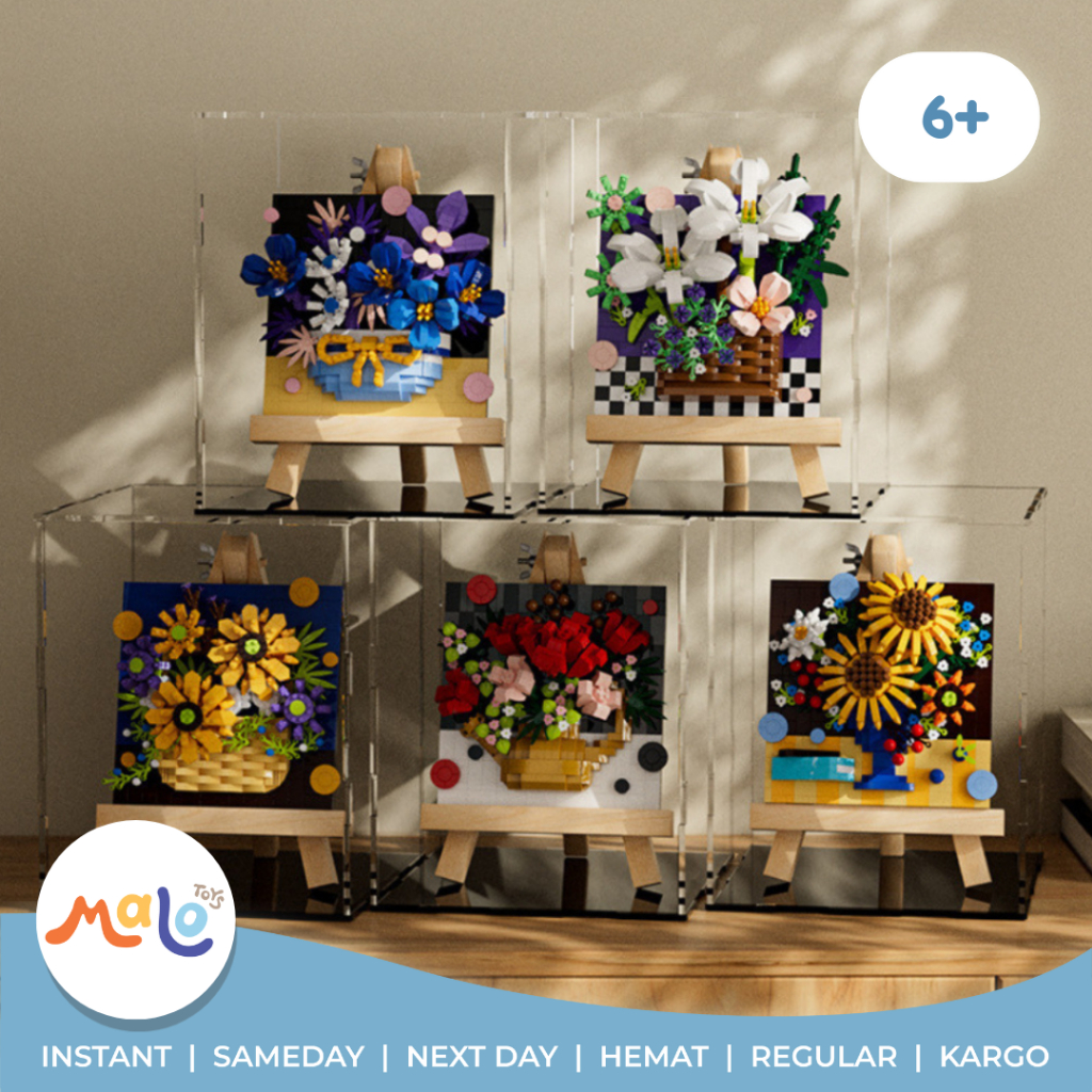 Jual MALOTOYS - DIY BRICKS Flower Painting Lukisan Bunga Puzzle Set ...