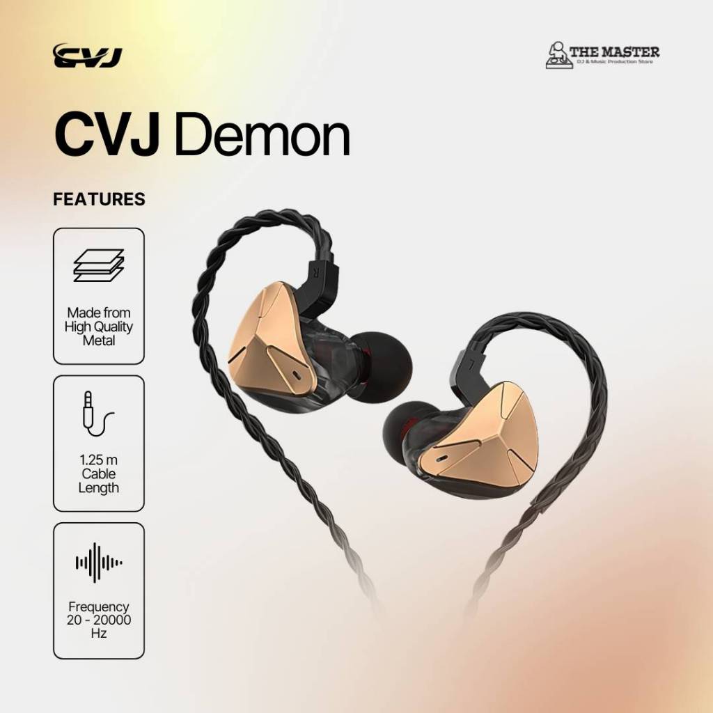 Jual CVJ Demon Dynamic Driver In Ear Monitor IEM Earphone DJ Stage ...