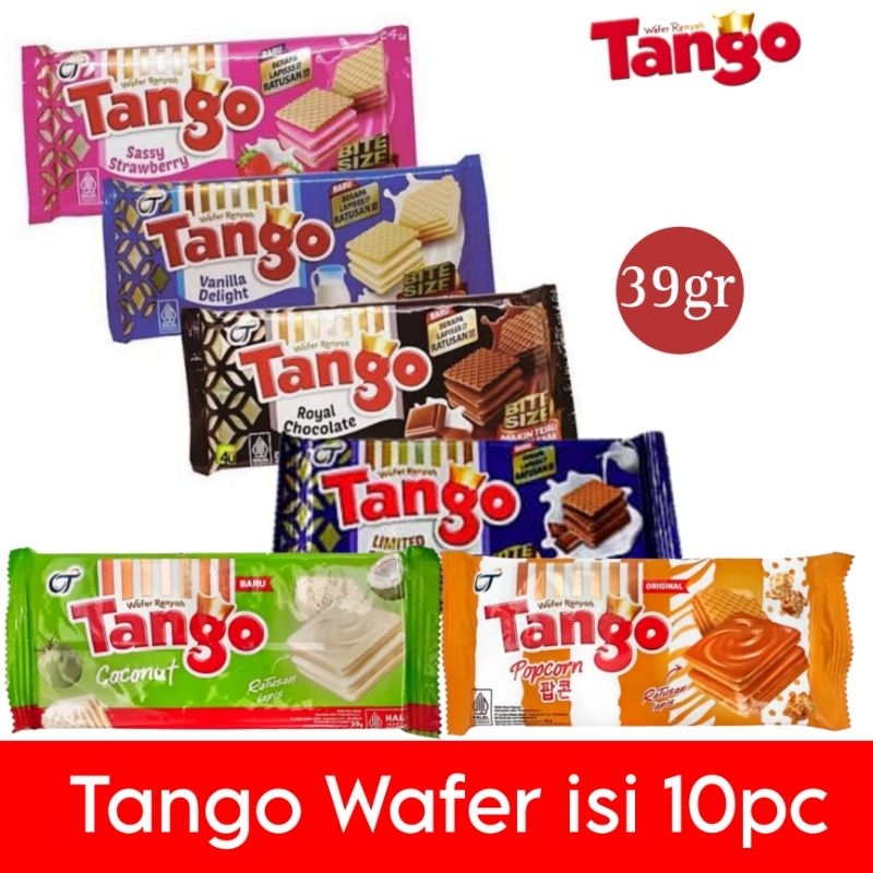 Jual Tango Wafer 35Gr popcorn coco black pink isi 10pc | Shopee Indonesia