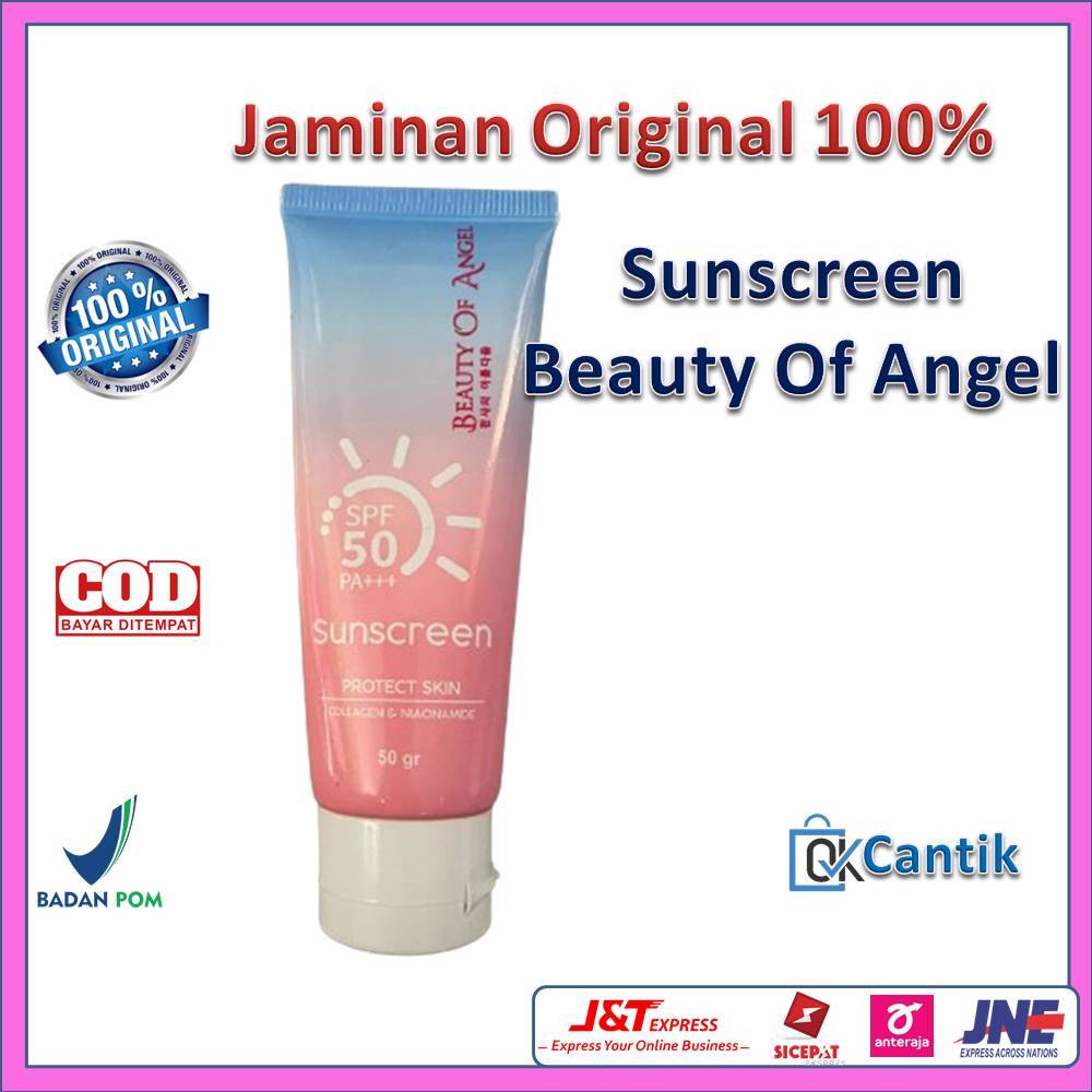 Jual Sunscreen Gel SPF 50 PA+++ Beauty Of Angel 50 Gram Original BPOM ...