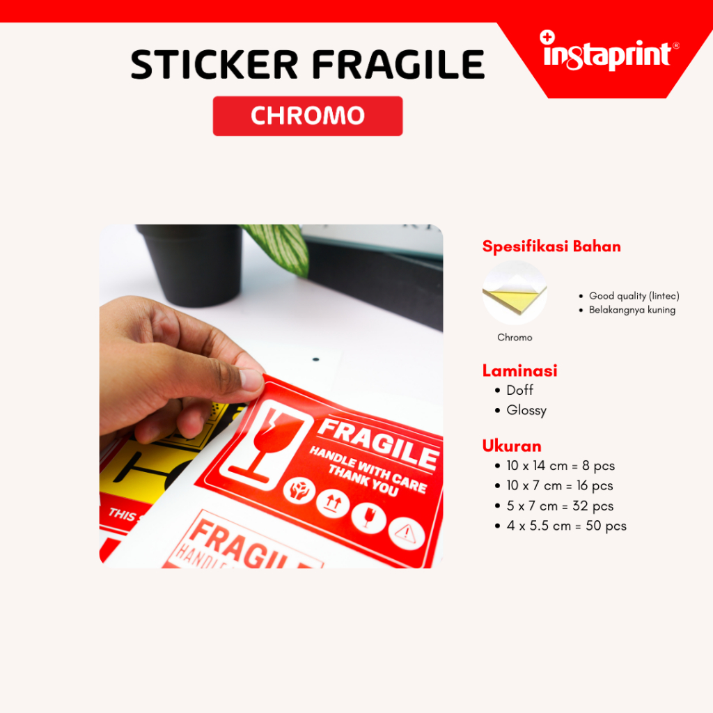 Jual Sticker Fragile Murah / Cetak Stiker Pecah Belah Kemasan Olshop ...