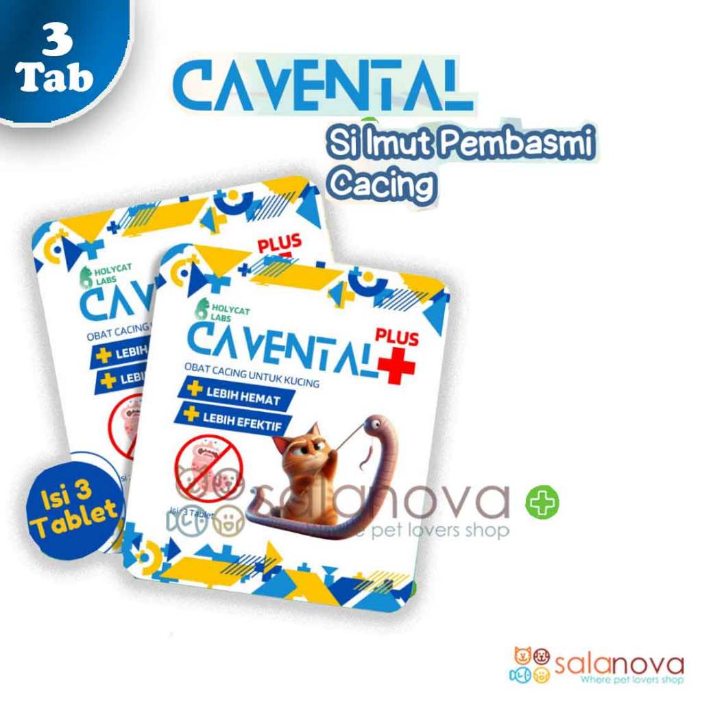 Jual Cavental Plus Obat Cacing Tablet Untuk Hewan | Shopee Indonesia