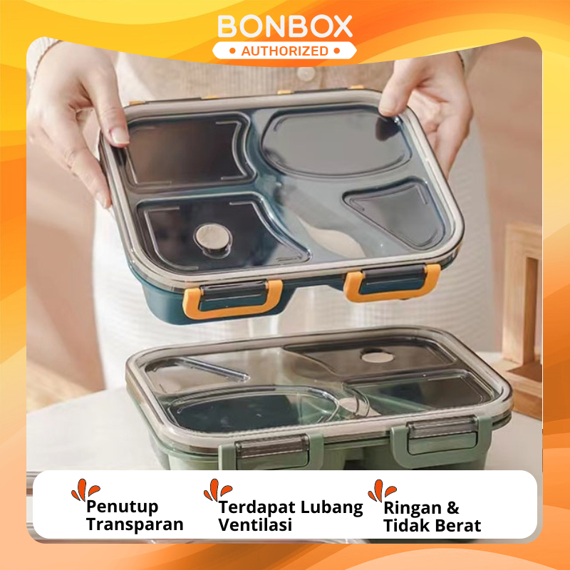 Jual Kotak Makan 3 dan 4 Sekat Lunch Box Susun Microwaveable Food Grade ...