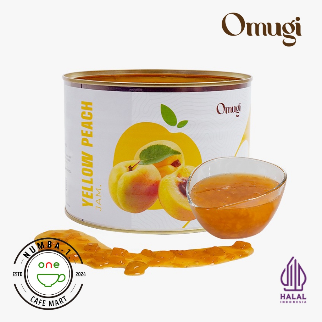 Jual 2 kg Omugi Yellow Peach Jam (topping minuman persik) | Shopee ...