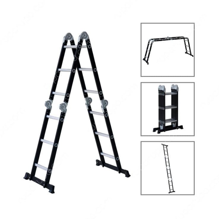 Jual Tangga Lipat Teleskopik 3 Meter Multifungsi Aluminium Steel Anti ...