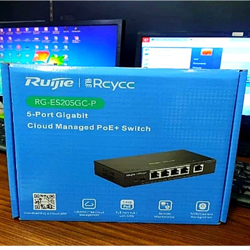 Jual Ruijie reyee RG-ES205GC-P, 5-Port Gigabit Smart Cloud Mananged PoE Switch | Shopee Indonesia