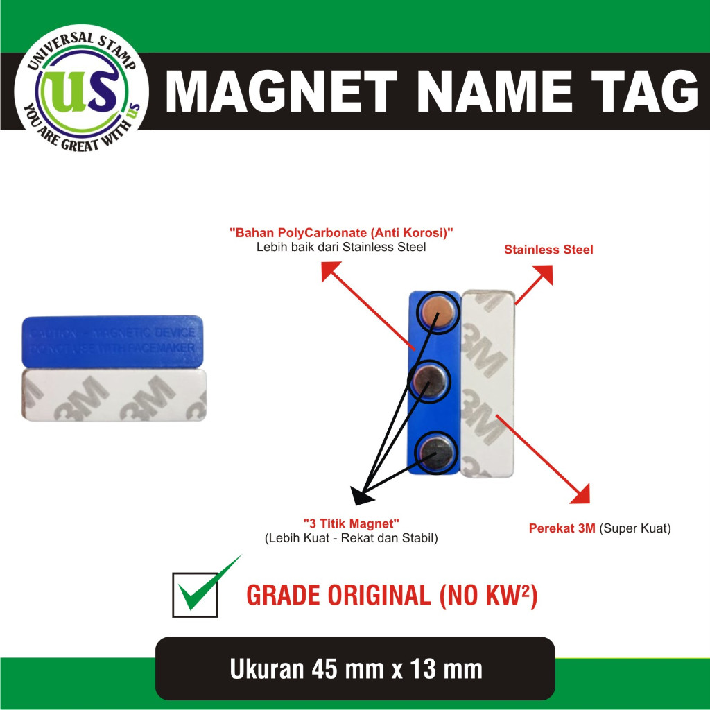 Jual Magnet Name Tag 3M | Shopee Indonesia