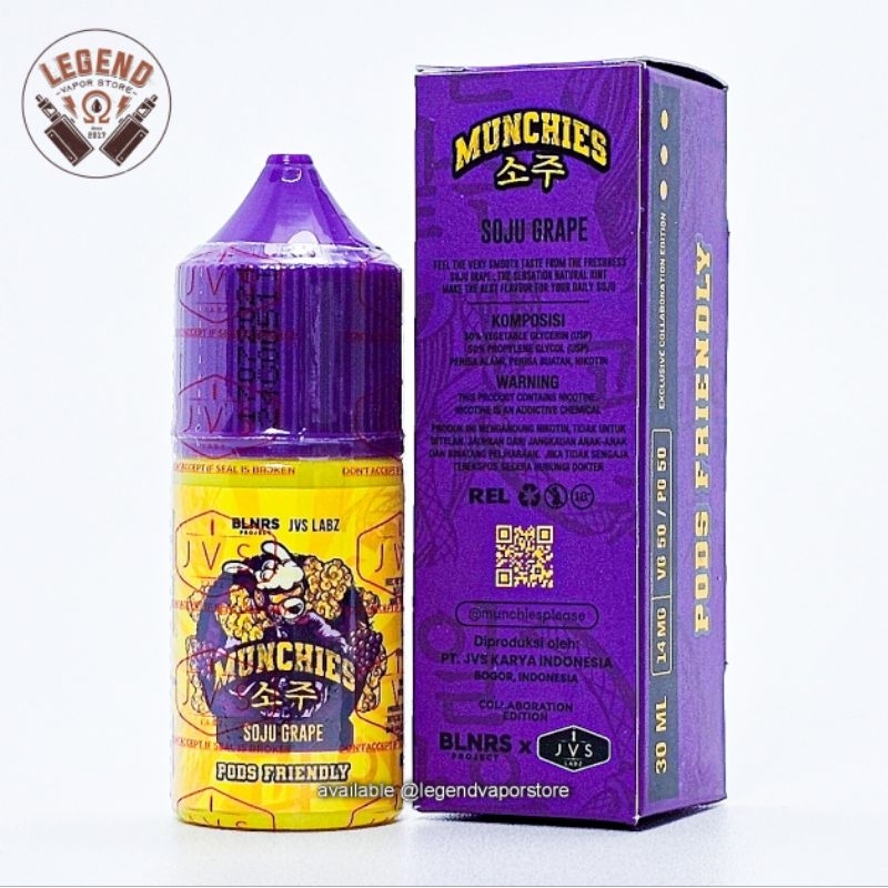 Jual SALT NIC - LIQUID MUNCHIES Sozu Grape 30ML 14MG AUTHENTIC | Shopee ...