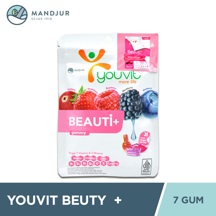 Jual Youvit Beauty+ 7 Gummies - Suplemen Kecantikan Kulit, Rambut, dan ...