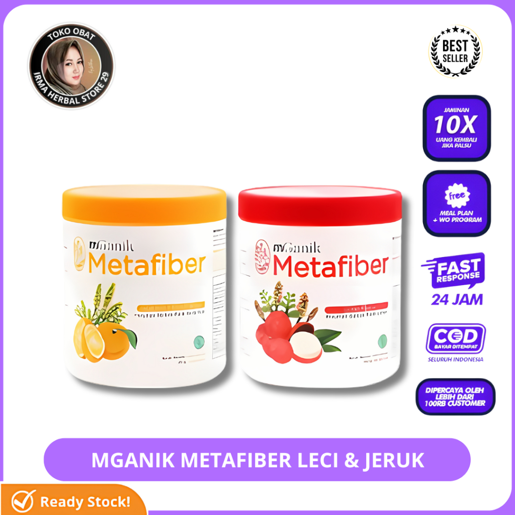 Jual MGANIK METAFIBER 450 Gram (Original) 30 Serving Minuman Serat ...
