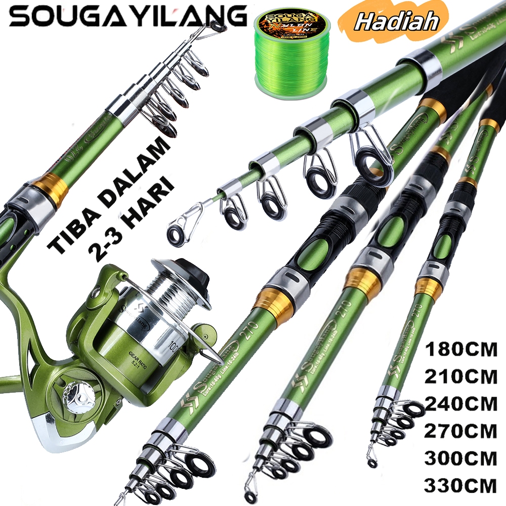 Jual Sougayilang Joran Pancing Set 1.8m-3.3m Telescopic Pancingan Set ...