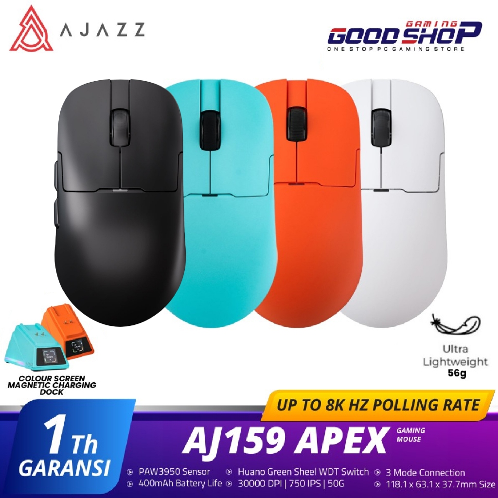 Jual AJAZZ AJ159 APEX Wired & 2.4G/Bluetooth Wireless Gaming Mouse | Shopee Indonesia