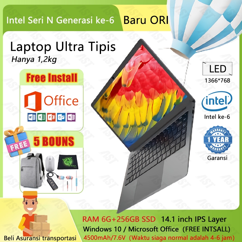 Jual AST Laptop Murah Baru 14inch Intel N3350 Ram8+256GB SSD Windows ...