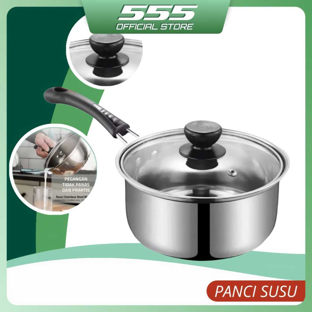 Jual Panci Susu Milk Pot 18cm Stainless Tutup Kaca Panci Mie Rebus ...