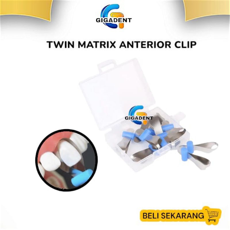 Jual DENTAL TWIN MATRICES ANTERIOR WITH CLIP / MATRIX HOLDER / JEPITAN ...