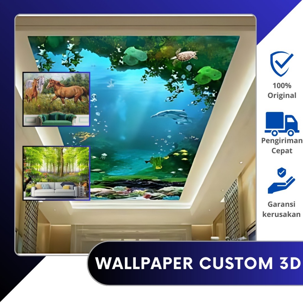 Jual Wallpaper Custom/Wallpaper 3D/Wallpaper Printer Lebar bahan 1meter ...