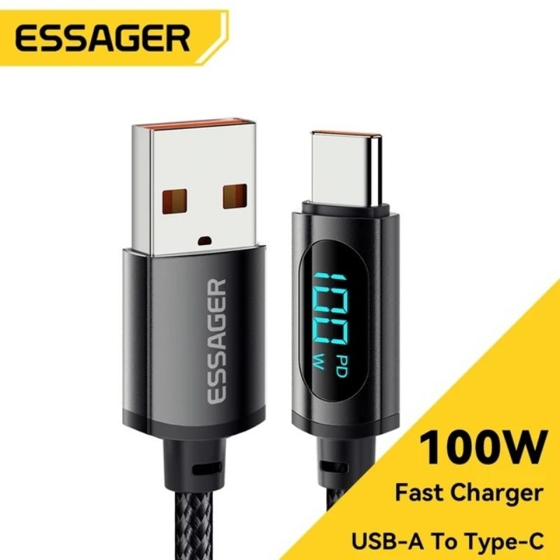 Jual Essager Kabel Data USB Type C 100W with Digital LED Display Nylon ...