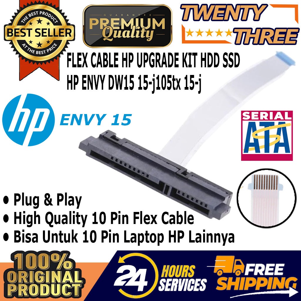 Jual 10Pin HP Envy 15 Laptop DW15 15-j105tx HDD SSD Sata kabel Flex Connector 10 Pin Cable ...