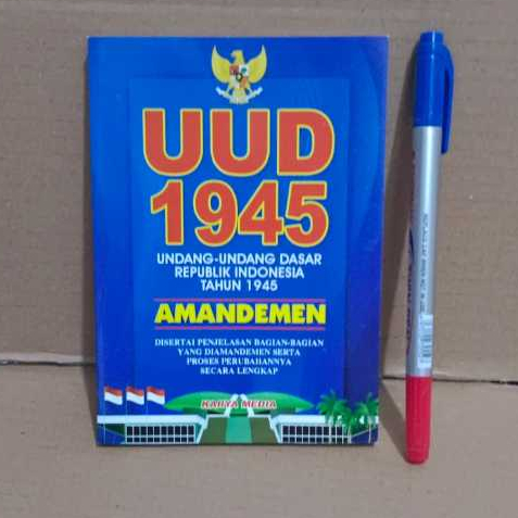 Jual Undang undang dasar tahun 1945 Amandemen urkuran kecil warna biru ...