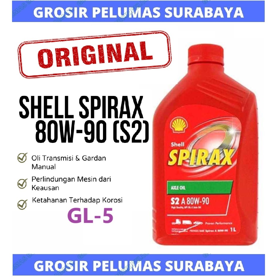 Jual Original Shell Spirax S2 A 80w90 80W-90 GL5 GL-5 botol 1 liter 1liter oli Gear / Transmisi ...