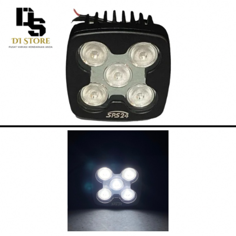 Jual LAMPU SOROT/TEMBAK 5 MATA LED 12V-24V 50 WATT DENGAN 2 JENIS ...