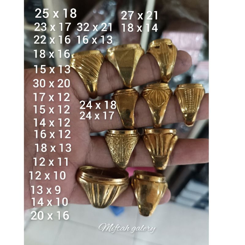 Jual Emban cincin kuningan sari motif polos | Shopee Indonesia