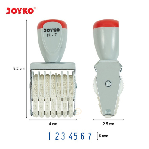 Jual (1 PCS) Number Stamp Stempel Angka Nomor Joyko N-7 7 Digits ...