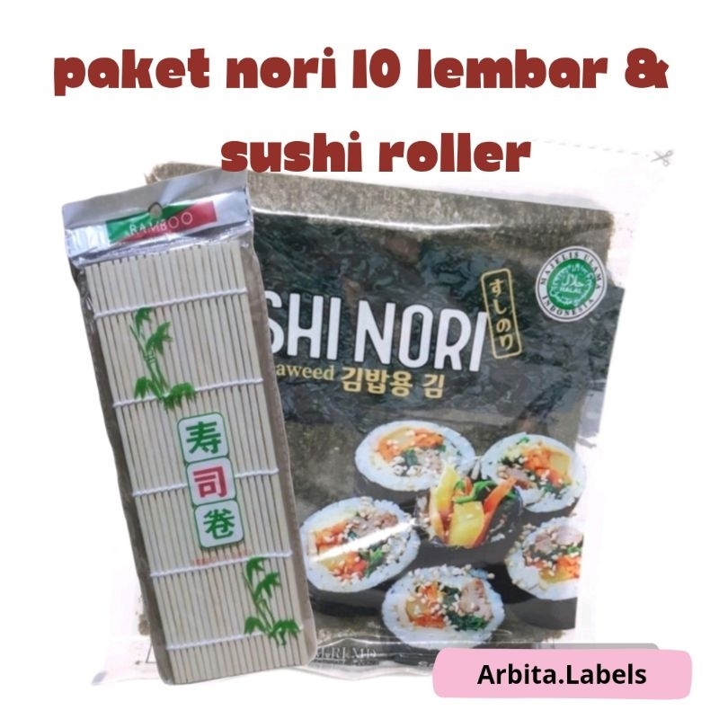 Jual PAKET SUSHI NORI 10 LEMBAR DAN SUSHI ROLL SUSHIMATE IDE BEKAL ...