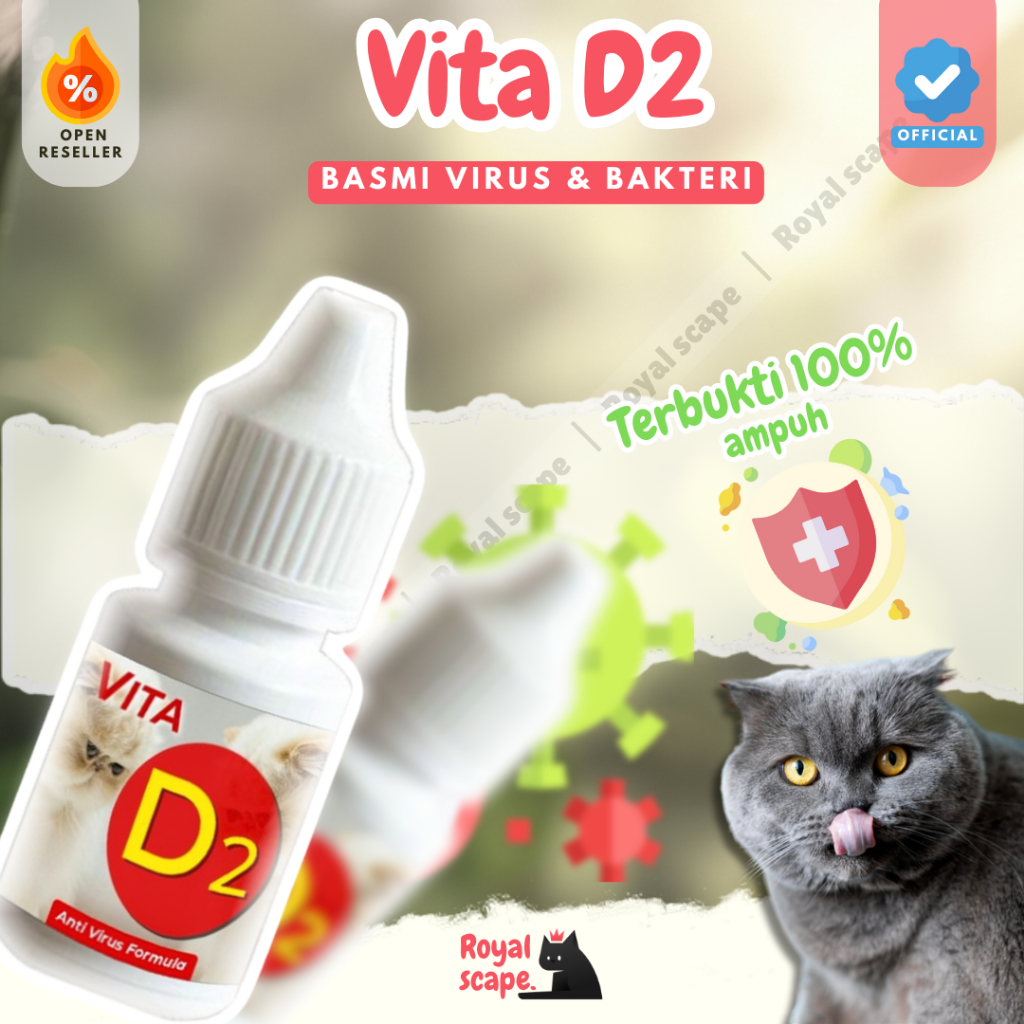 Jual Obat Kucing Vita D2, Obat Virus, Flu Berat, Panleu, Calici ...