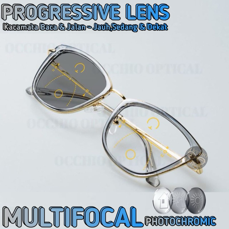 Jual Kacamata Progresif Photochromic wanita Cat Eye | Kacamata Baca ...